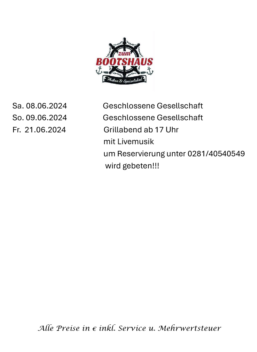 Restaurant Cafe zum Bootshaus | Wesel